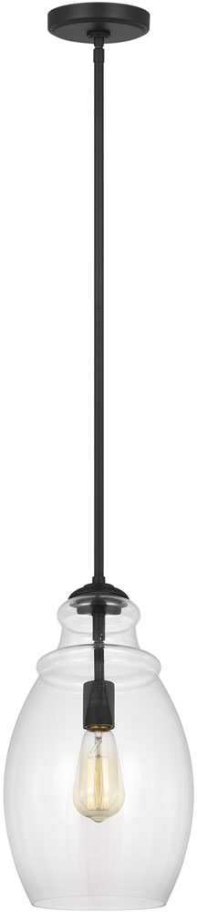 Generation Lighting P1484MBK Marino Modern Midnight Black Mini Drop ...