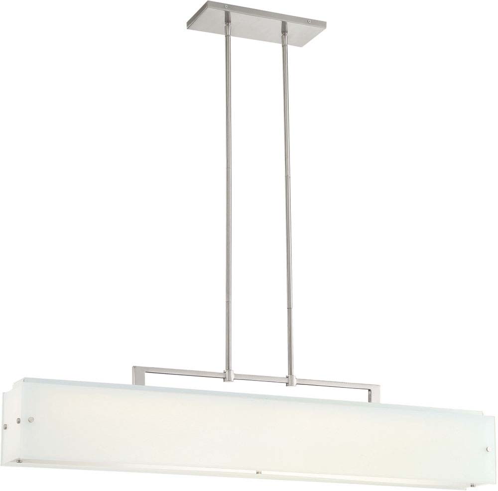 George Kovacs P1326-084-L Button Brushed Nickel LED Kitchen Island ...