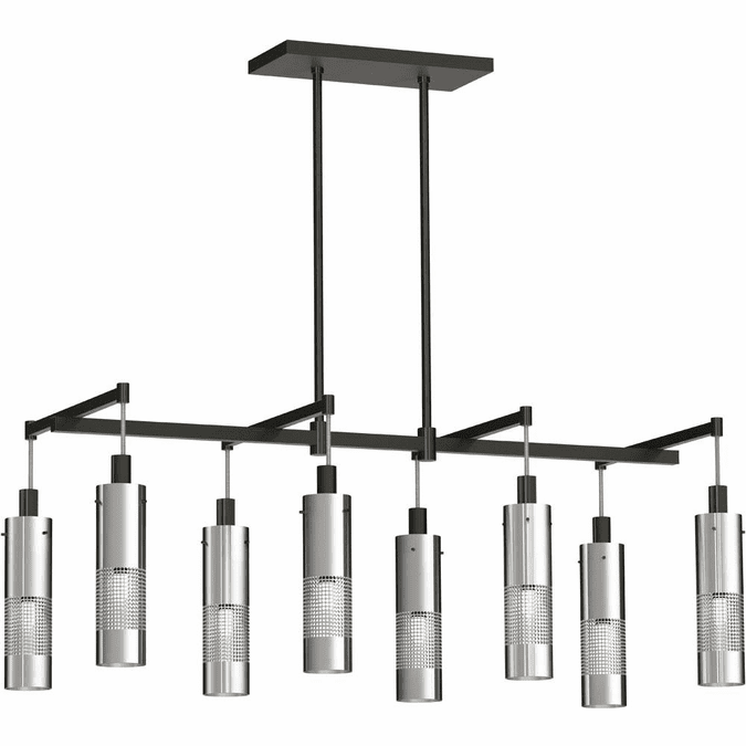 George Kovacs P1598-691 Grid 3 Contemporary Coal with Brushed Nickel ...