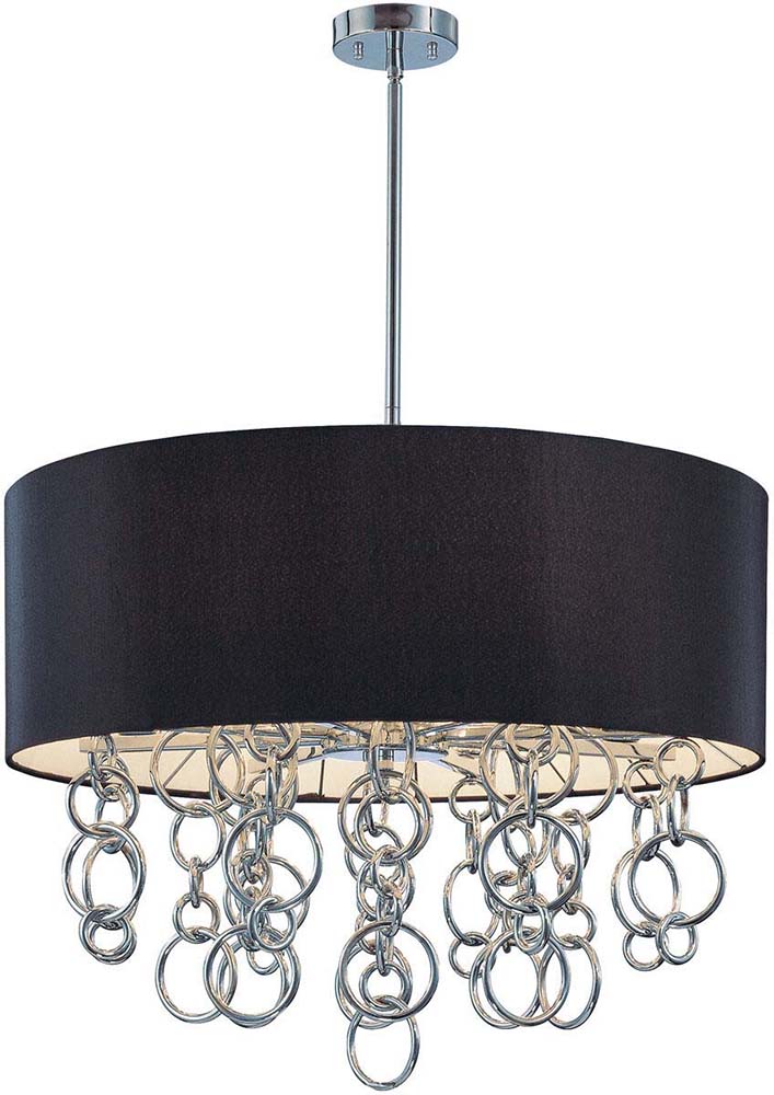 George Kovacs P400-0-077 Ringlets Modern Chrome Drum Hanging Light ...