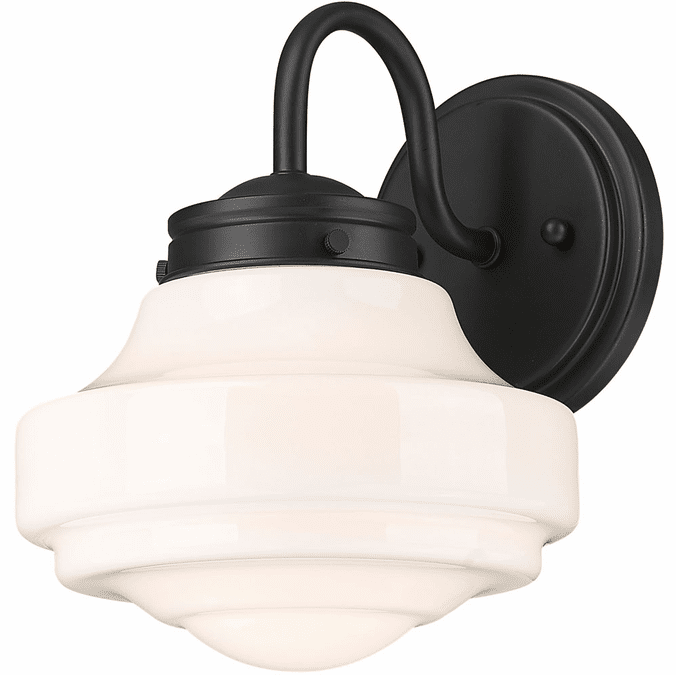 Golden Lighting 0508-1W BLK-VMG Ingalls Matte Black Wall Sconce Light ...