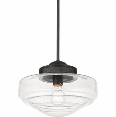 Golden Lighting 0508-L BLK-VMG Ingalls Matte Black 16" Pendant Light ...