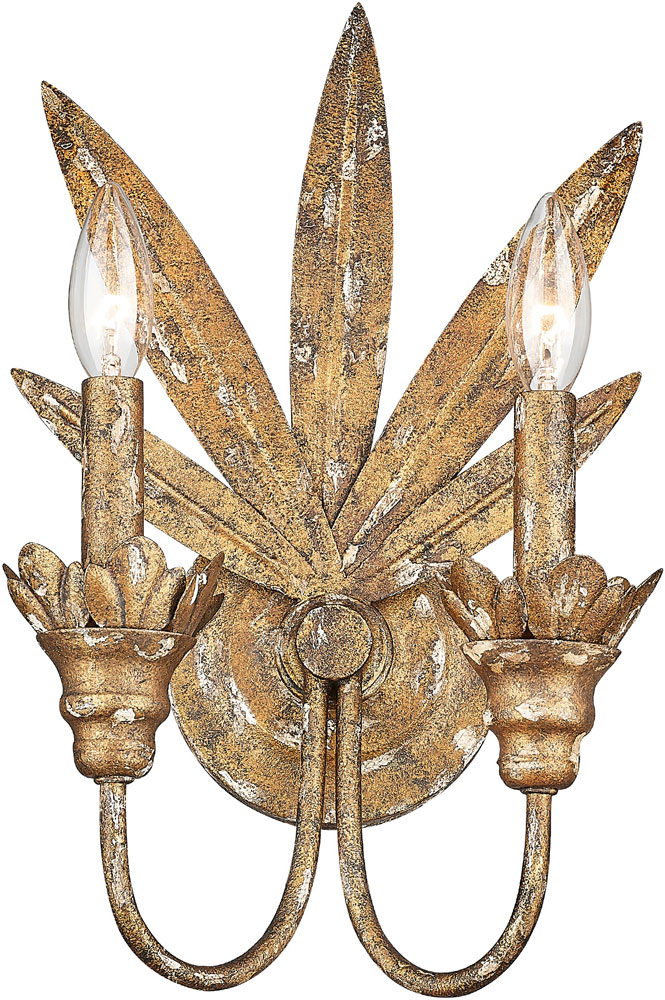 Golden Lighting 0846-2W HG Lillianne Traditional Heirloom Gold Lighting ...