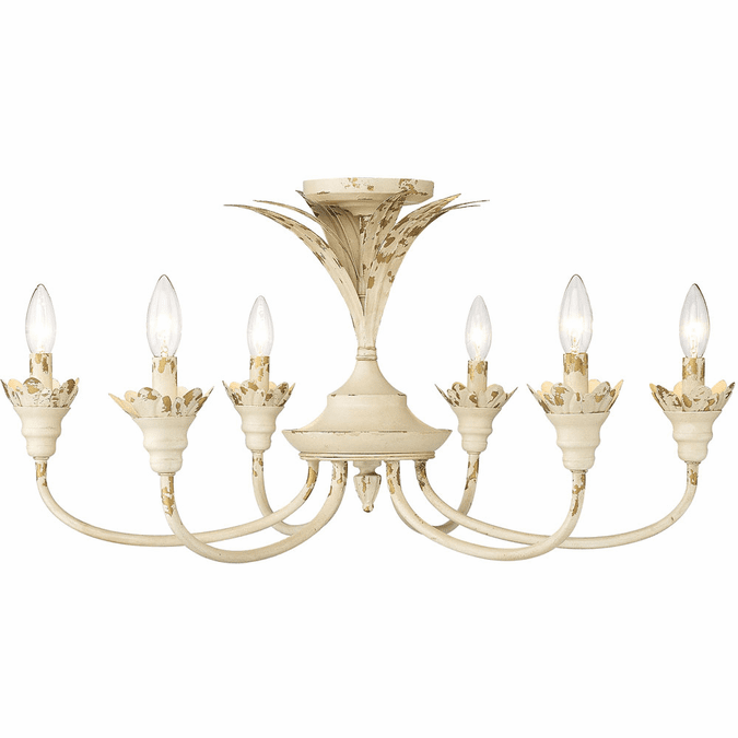 Golden Lighting 0846-6SF AI Lillianne Antique Ivory Ceiling Lighting ...