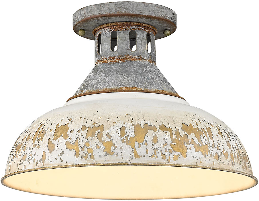 Golden Lighting 0865-SF AGV-AI Kinsley Vintage Aged Galvanized Steel ...