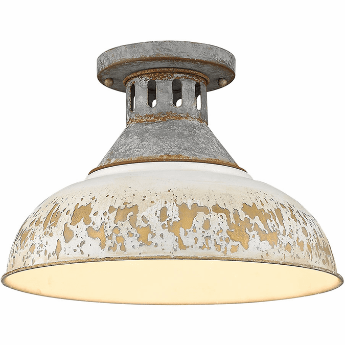 Golden Lighting 0865-SF AGV-AI Kinsley Vintage Aged Galvanized Steel ...