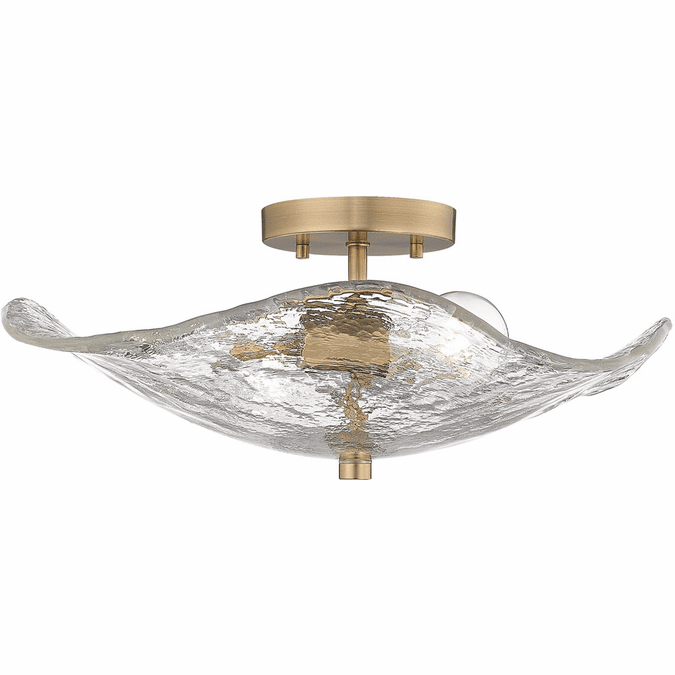Golden Lighting 1140-SF MBS-HWG Samara Contemporary Modern Brass Flush ...