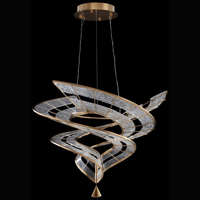 Golden Lighting 1468-M BCH Aurora Modern Brushed Champagne LED Hanging Lamp - GOL-1468-M-BCH