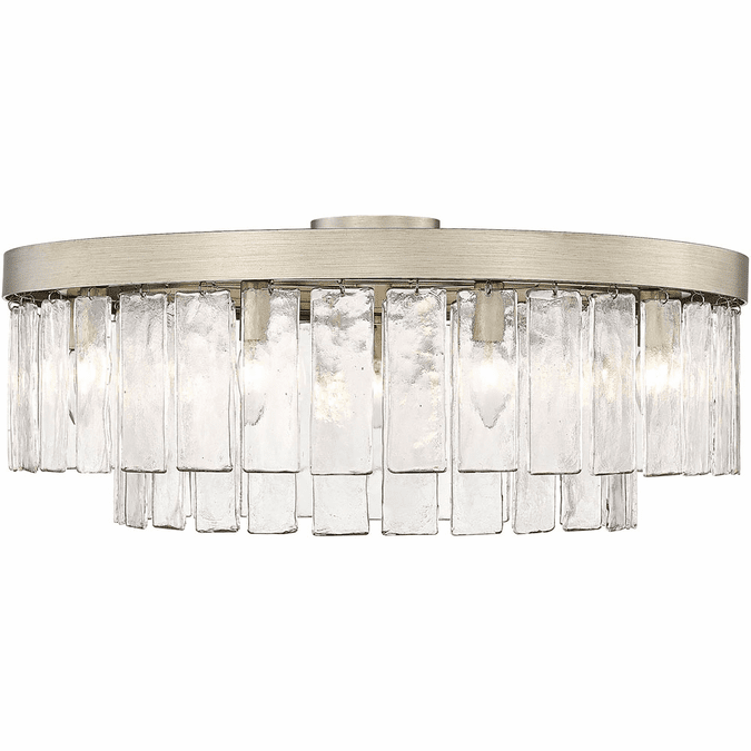 Golden Lighting 1768-9SF WG-HWG Ciara Modern White Gold Ceiling Light ...