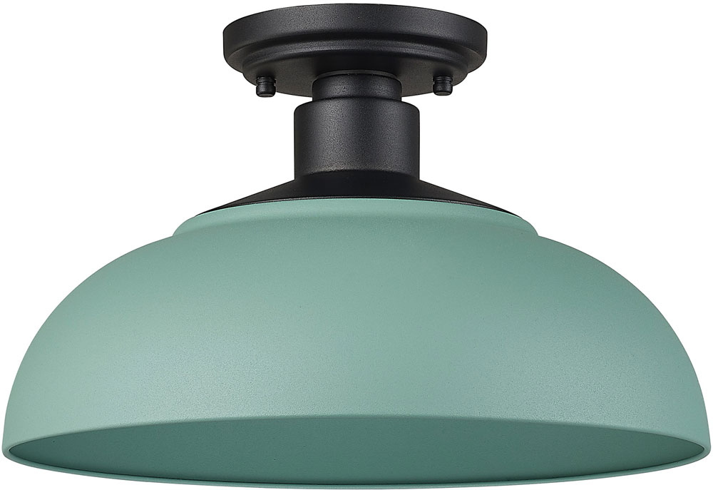 Golden Lighting 2866-OSF NB-NT Levitt Natural Black Exterior Flush ...