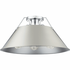 Golden Lighting 3306-S CH-DB Orwell Chrome / Dusky Blue 7.5" Mini ...