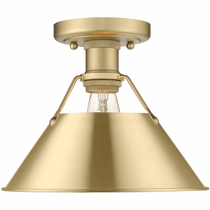 Golden Lighting 3306-FM BCB-BCB Orwell Brushed Champagne Bronze Flush ...