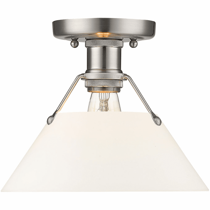 Golden Lighting 3306-FM PW-OP Orwell Pewter / Opal Glass Overhead ...