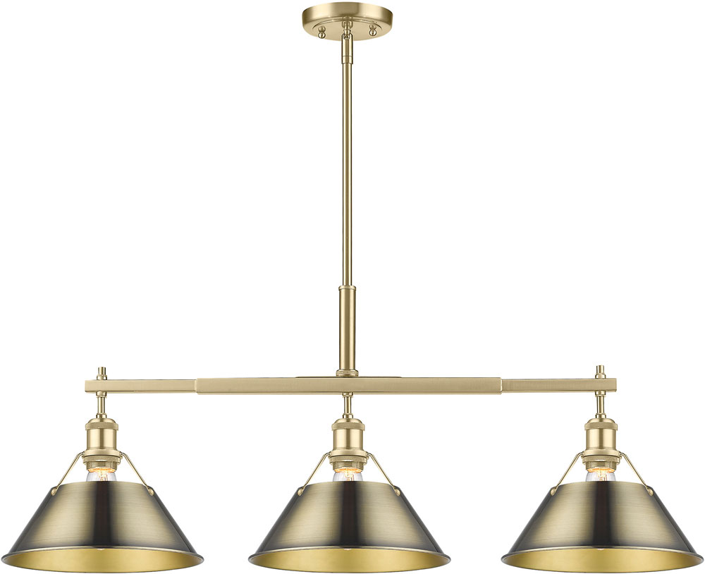 Golden Lighting 3306-LP BCB-AB Orwell Brushed Champagne Bronze / Aged ...