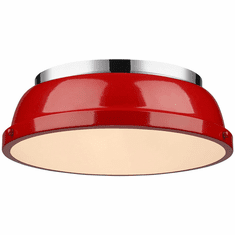 Golden Lighting 3602-14 AB-SF Duncan Aged Brass Flush Mount Ceiling ...