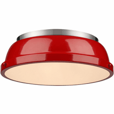 Golden Lighting 3602-14 AB-SF Duncan Aged Brass Flush Mount Ceiling ...