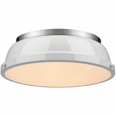 Golden Lighting 3602-14 AB-SF Duncan Aged Brass Flush Mount Ceiling ...