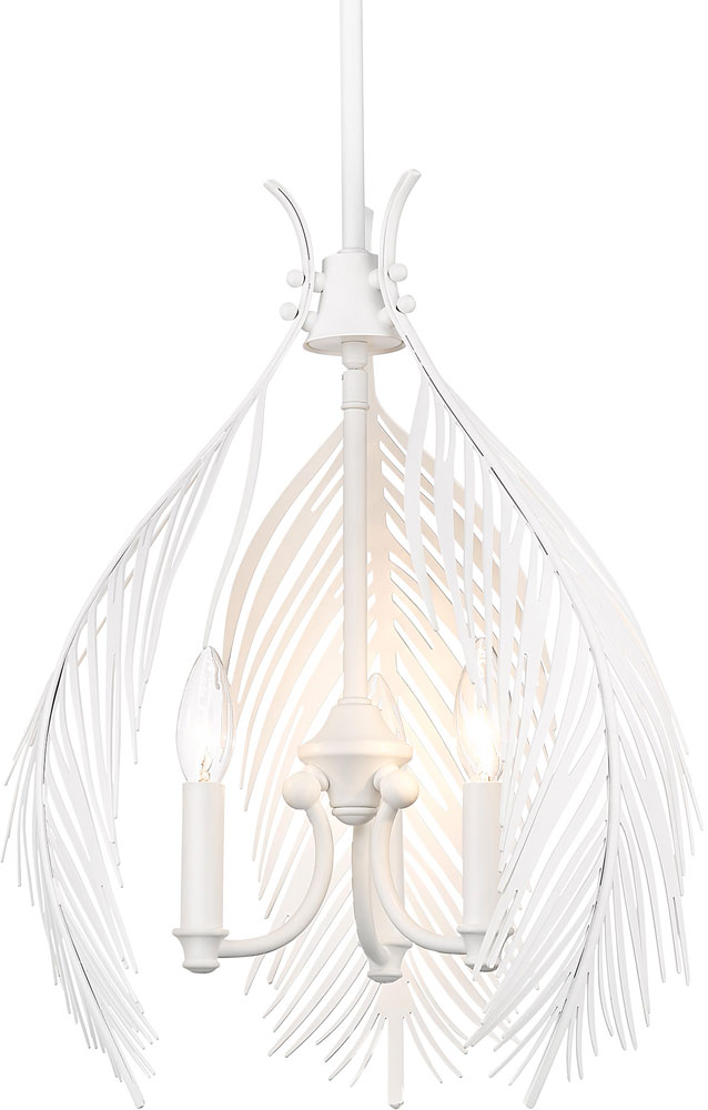 Golden Lighting 6930-3P-WHT Cay Contemporary Matte White Ceiling Light ...