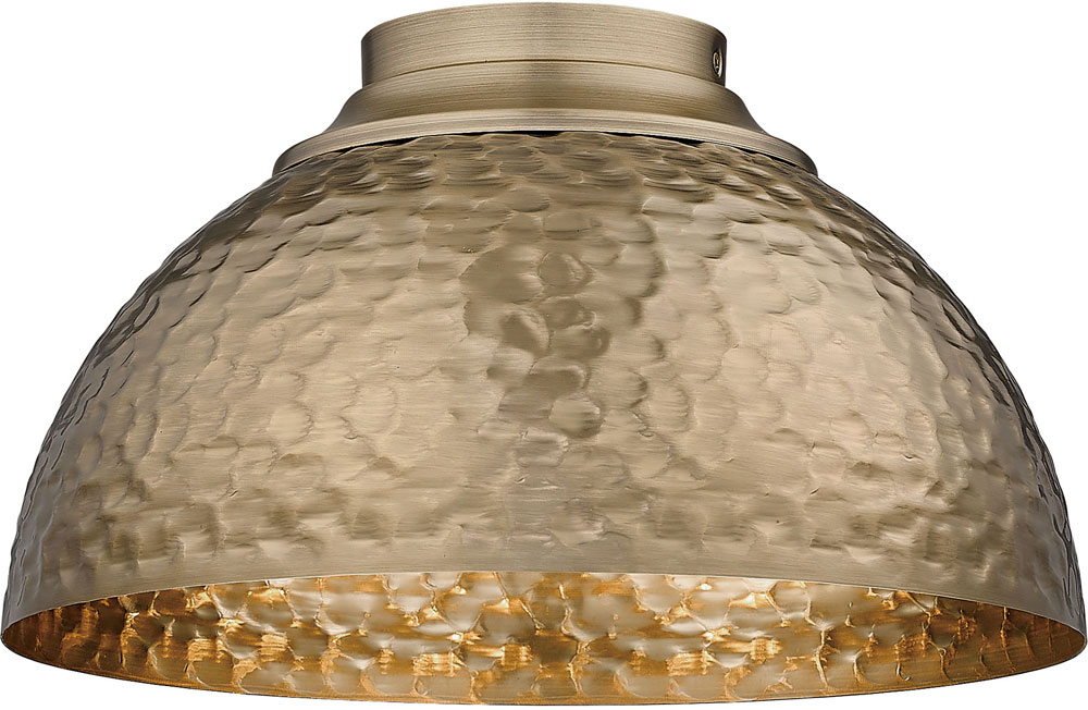 Golden Lighting 6950-FM MBS Shepard Contemporary Modern Brass Flush ...