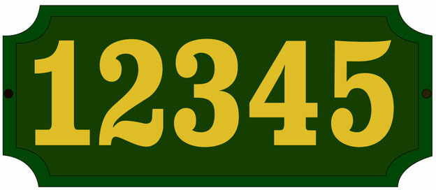 Hanover Lantern 224 Cast Sign Exterior Vinyl Address Number Sign - HAN-224