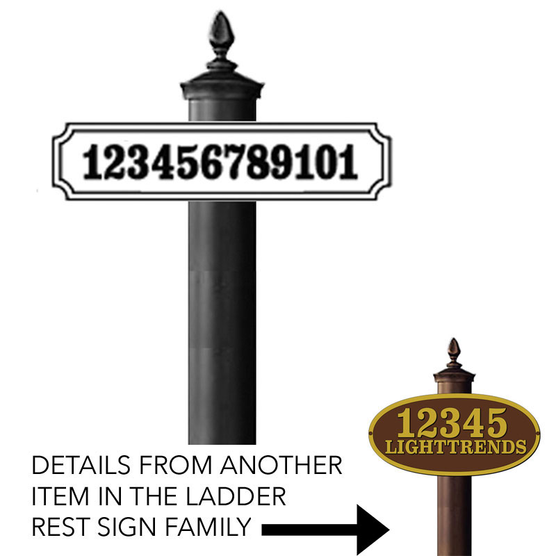 Hanover Lantern 722 Ladder Rest Sign Exterior Address Number Sign - HAN-722