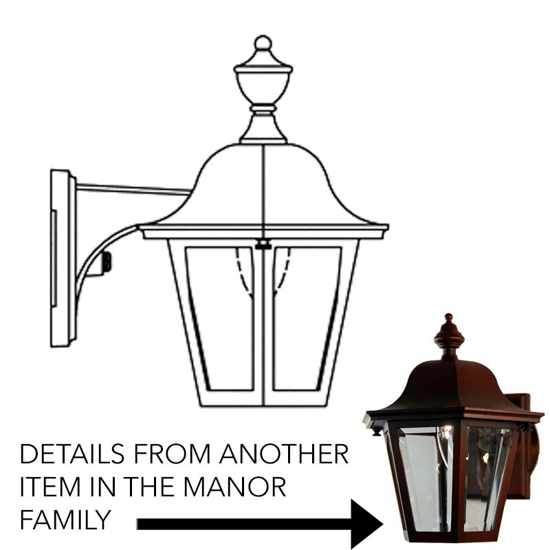 Hanover Lantern B2510LED Manor Small LED Outdoor Wall Lamp - HAN-B2510LED