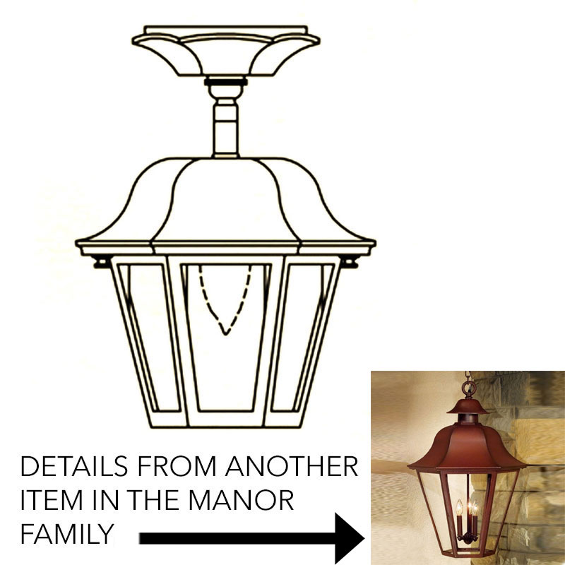Hanover Lantern B2521 Manor Small Outdoor Ceiling Lighting Fixture ...