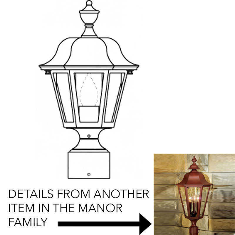 Hanover Lantern B2530 Manor Small Exterior Post Light - HAN-B2530