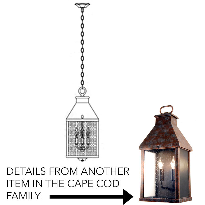 Hanover Lantern B25420 Cape Cod Large Traditional Outdoor Pendant Lighting - HAN-B25420
