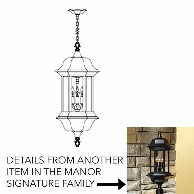 Hanover Lantern B4119 Manor Signature Medium Exterior Lighting Pendant ...