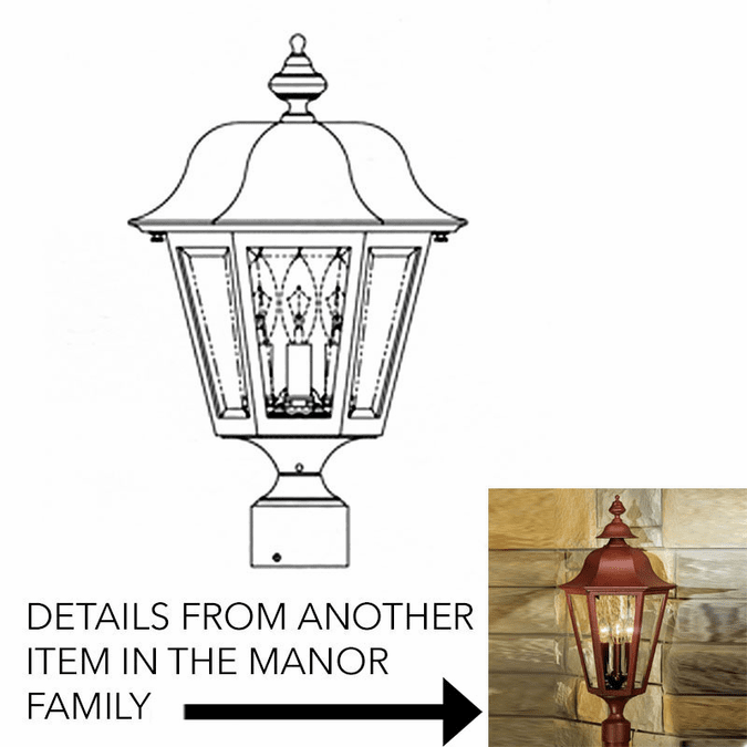 Hanover Lantern B4131 Manor Medium Exterior Post Light Fixture - HAN-B4131