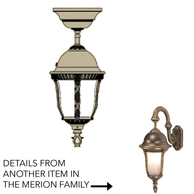 Hanover Lantern B54221 Milano Small Exterior Ceiling Light - HAN-B54221