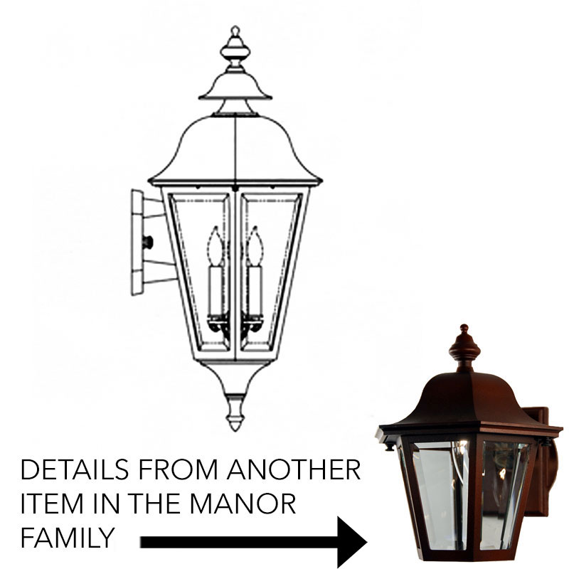Hanover Lantern B5501-1 Manor Large Outdoor Wall Mounted Lamp - HAN-B5501-1