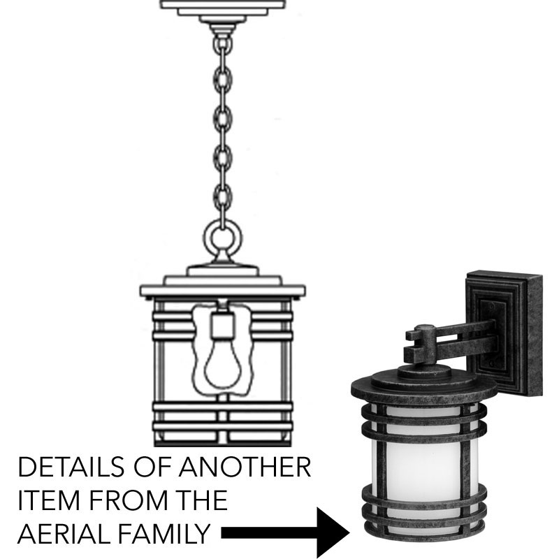 Hanover Lantern B55420 Aerial Large Outdoor Drop Ceiling Light Fixture - HAN-B55420