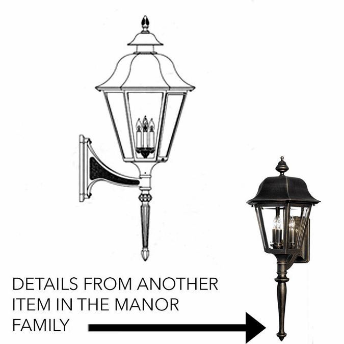 Hanover Lantern B6118 Manor Grande Exterior Sconce Lighting - HAN-B6118