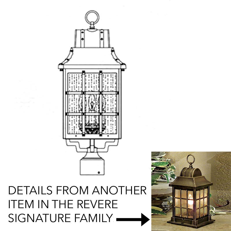 Hanover Lantern B8333 Revere Signature Large Traditional Exterior Post Light Fixture - HAN-B8333