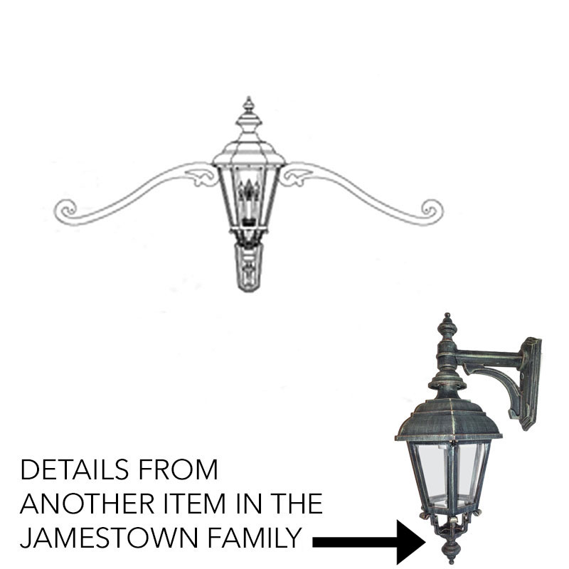Hanover Lantern B9450 Jamestown Large Traditional Outdoor Wall Sconce ...