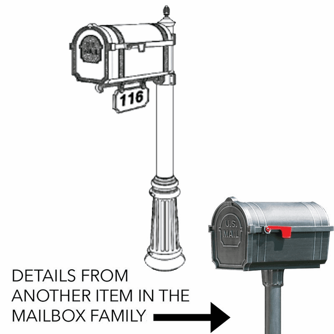 Hanover Lantern M136 Mailbox Outdoor Mailbox - HAN-M136