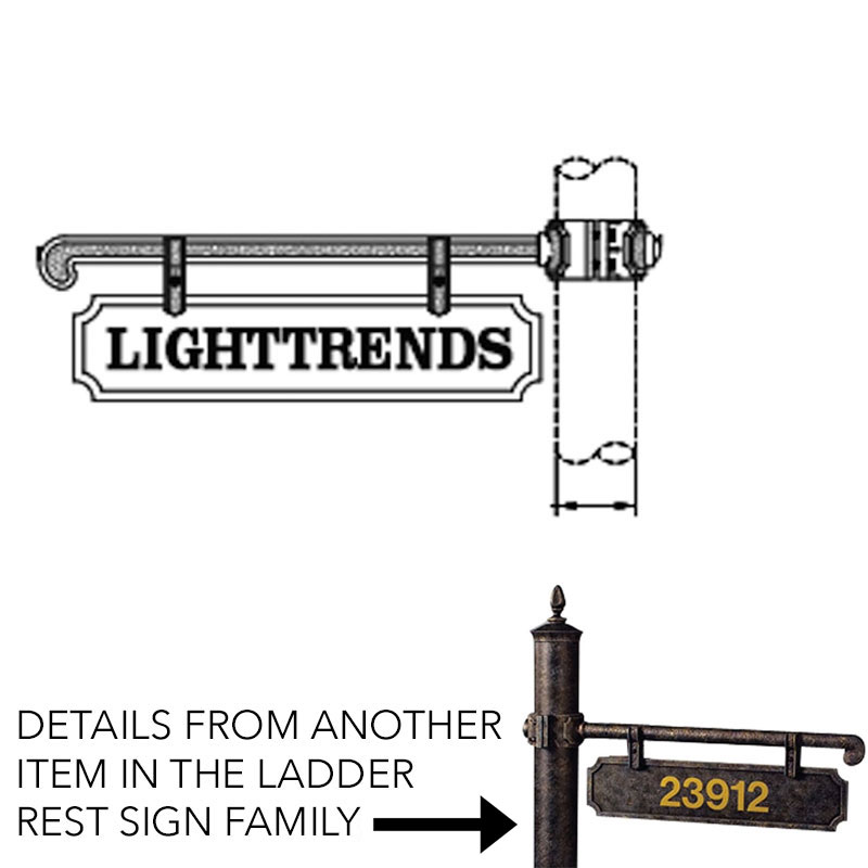 Hanover Lantern R222-3 Ladder Rest Sign Exterior Address Number Sign ...