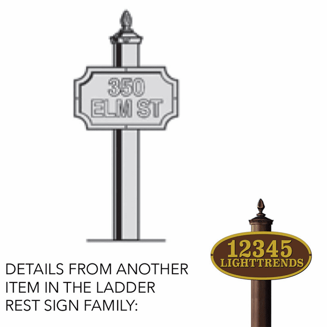 Hanover Lantern R723 Ladder Rest Sign Exterior Address Number Sign ...