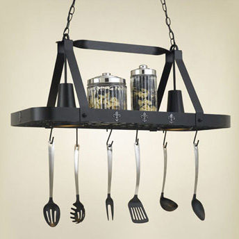 Hi-Lite Manufacturing H-42Y-D 15" Tall Pot Rack Kitchen Island Light ...