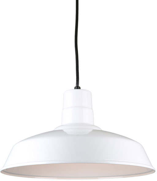 Hi-Lite Manufacturing H-QSN15116-C-93 Warehouse Retro White 16" Hanging ...