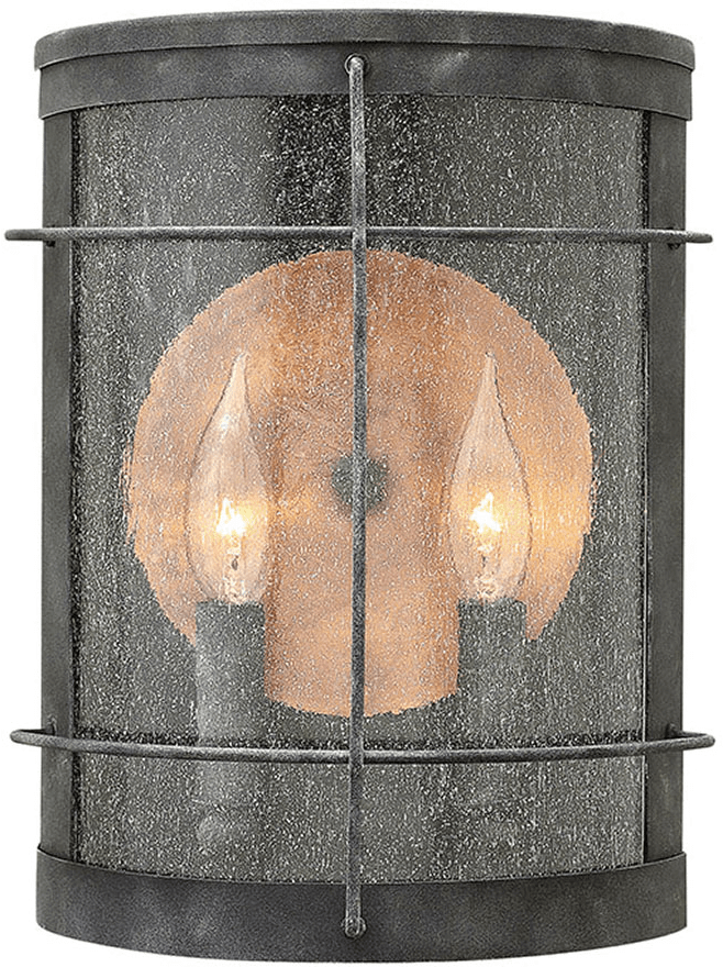 Hinkley 2624DZ Newport Contemporary Aged Zinc LED 9" Outdoor Light ...