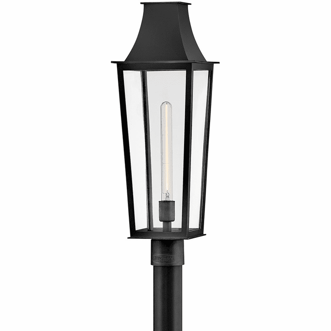 Hinkley 28891BK Georgetown Contemporary Black Outdoor Lamp Post Light ...