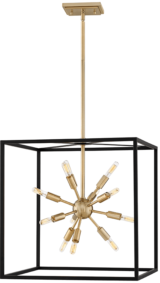 Hinkley 46314BLK Aros Contemporary Black LED Foyer Lighting Fixture ...