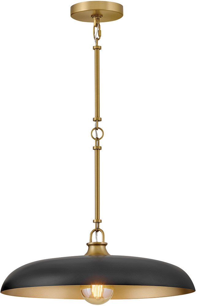 Hinkley 48167LCB-BK Sadie Contemporary Lacquered Brass Drop Lighting ...