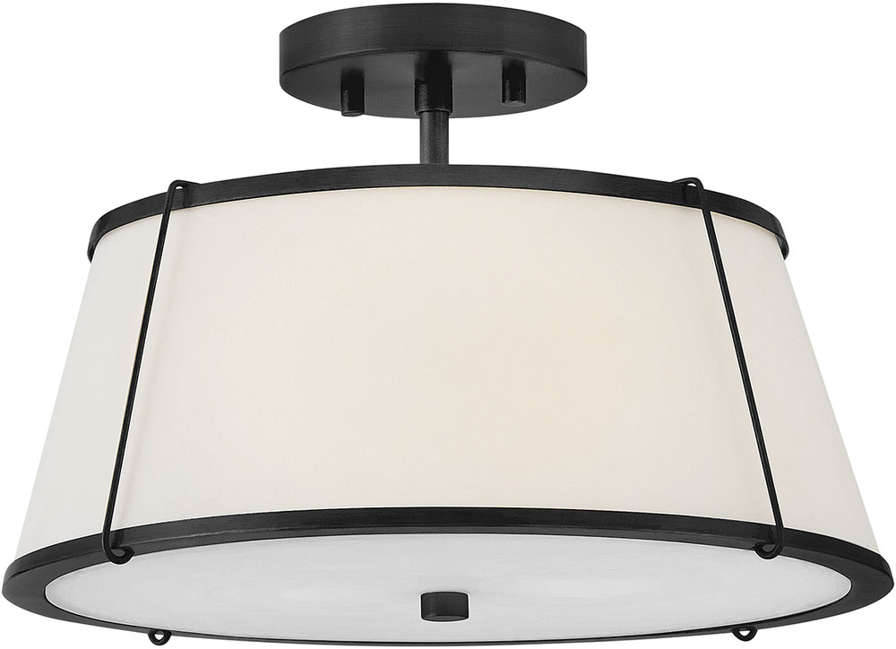 Hinkley 4893BK Clarke Black LED Overhead Light Fixture - HIN-4893BK