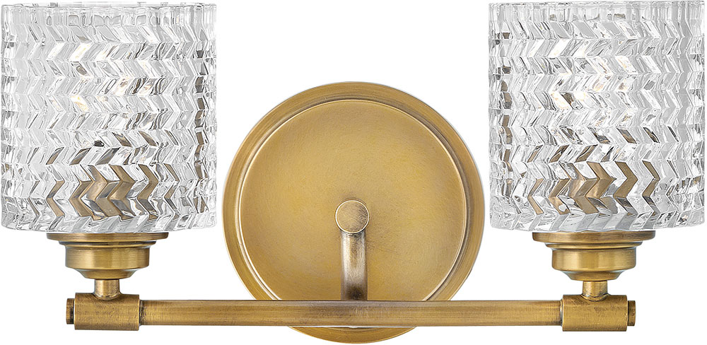 Hinkley 5042HB Elle Heritage Brass 2-Light Vanity Light - HIN-5042HB