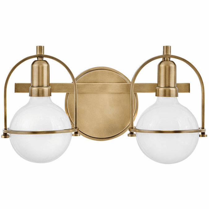 Hinkley 53772HB Somerset Contemporary Heritage Brass LED 2-Light Bathroom Wall Sconce - HIN-53772HB