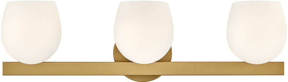 Hinkley 57023LCB-LL Mae Modern Lacquered Brass 3-Light Bathroom Sconce ...